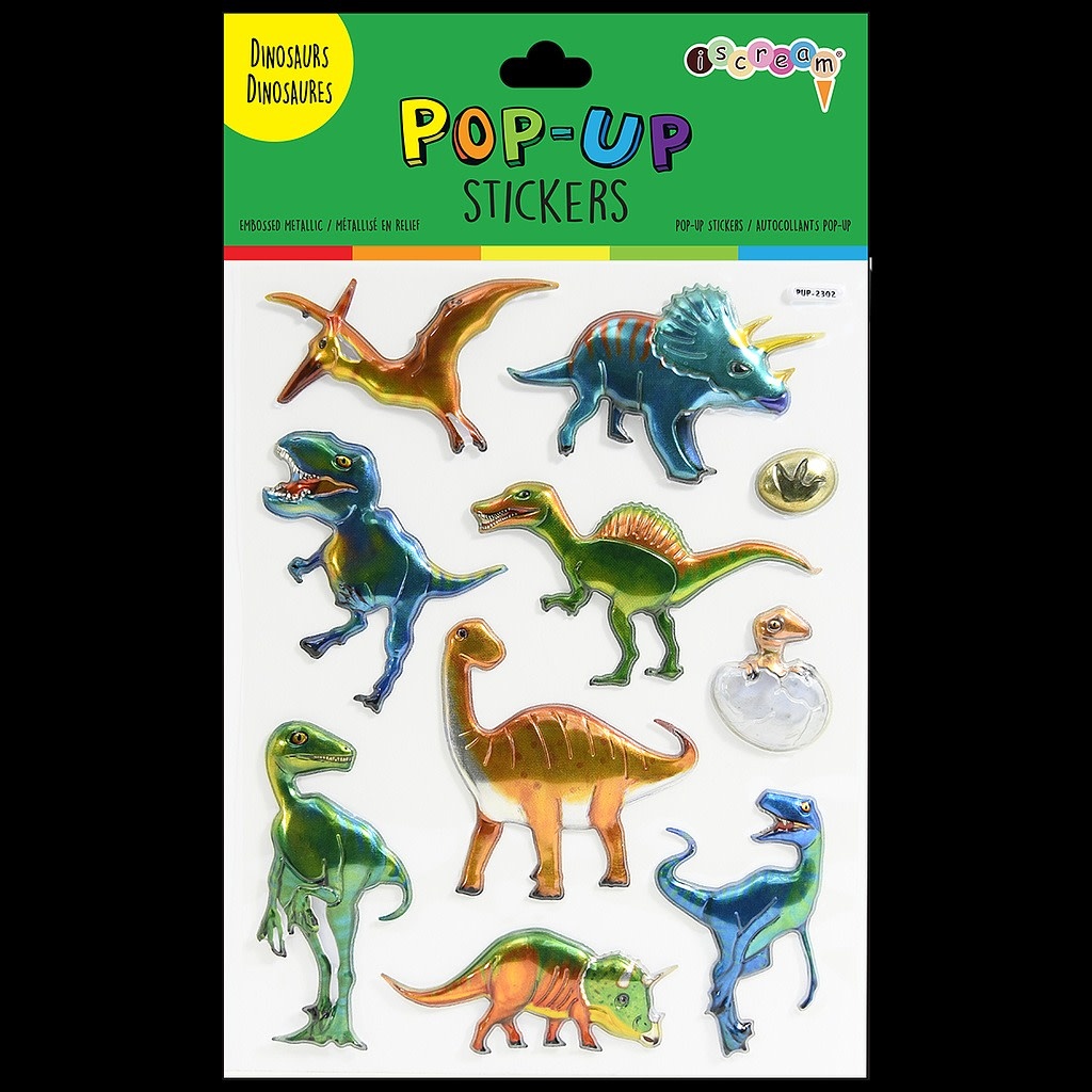 Dinosaur Pop-Up Stickers - BOB Headquarters