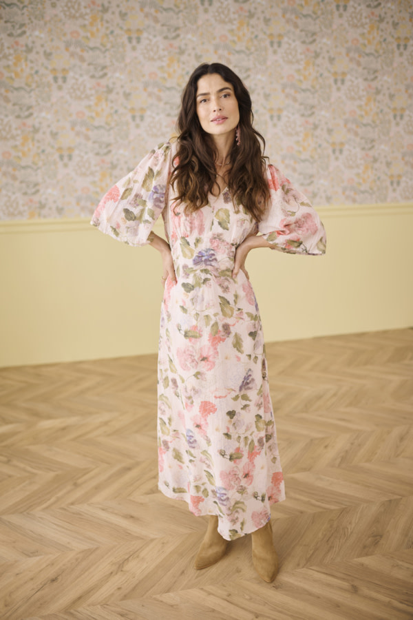 Cream Hailey long dress - Lac Boutique