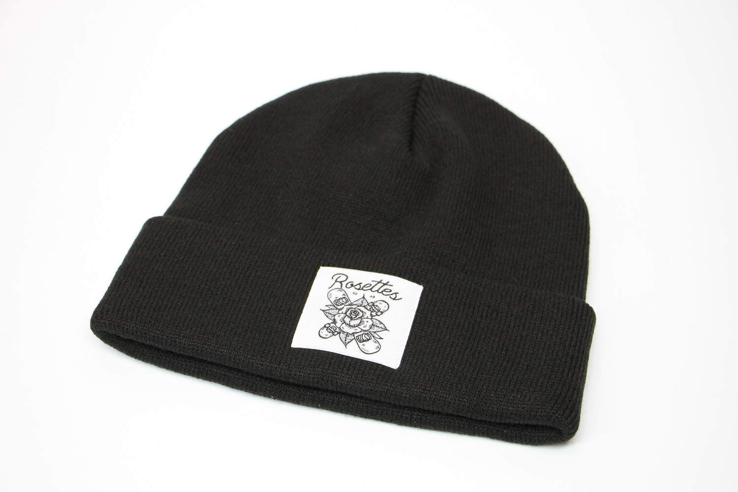 INDUSTRY ROSETTES CLASSIC PATCH BEANIE BLACK - Industry Skate & Snow