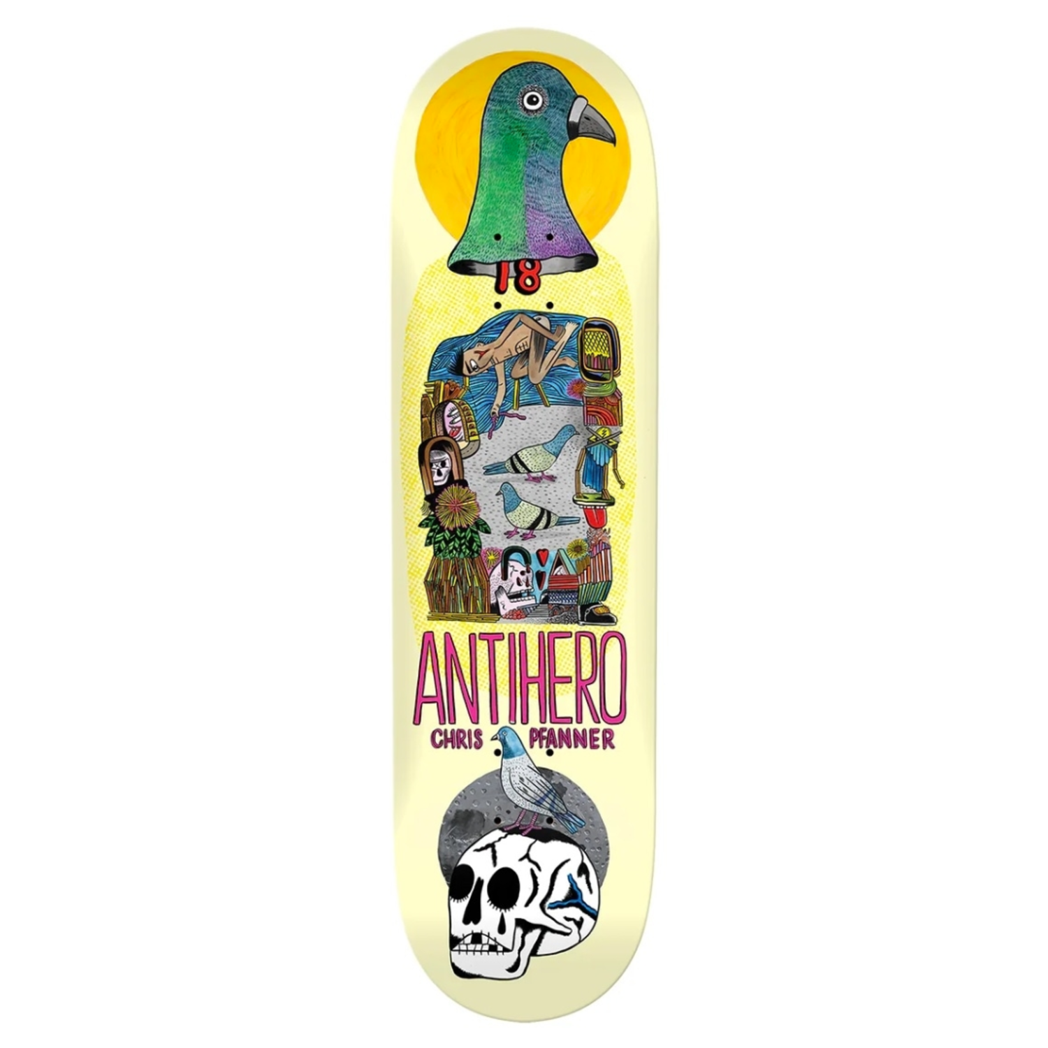 ANTI HERO PFANNER PIGEON VISION DECK 8.12 - Industry Skate & Snow