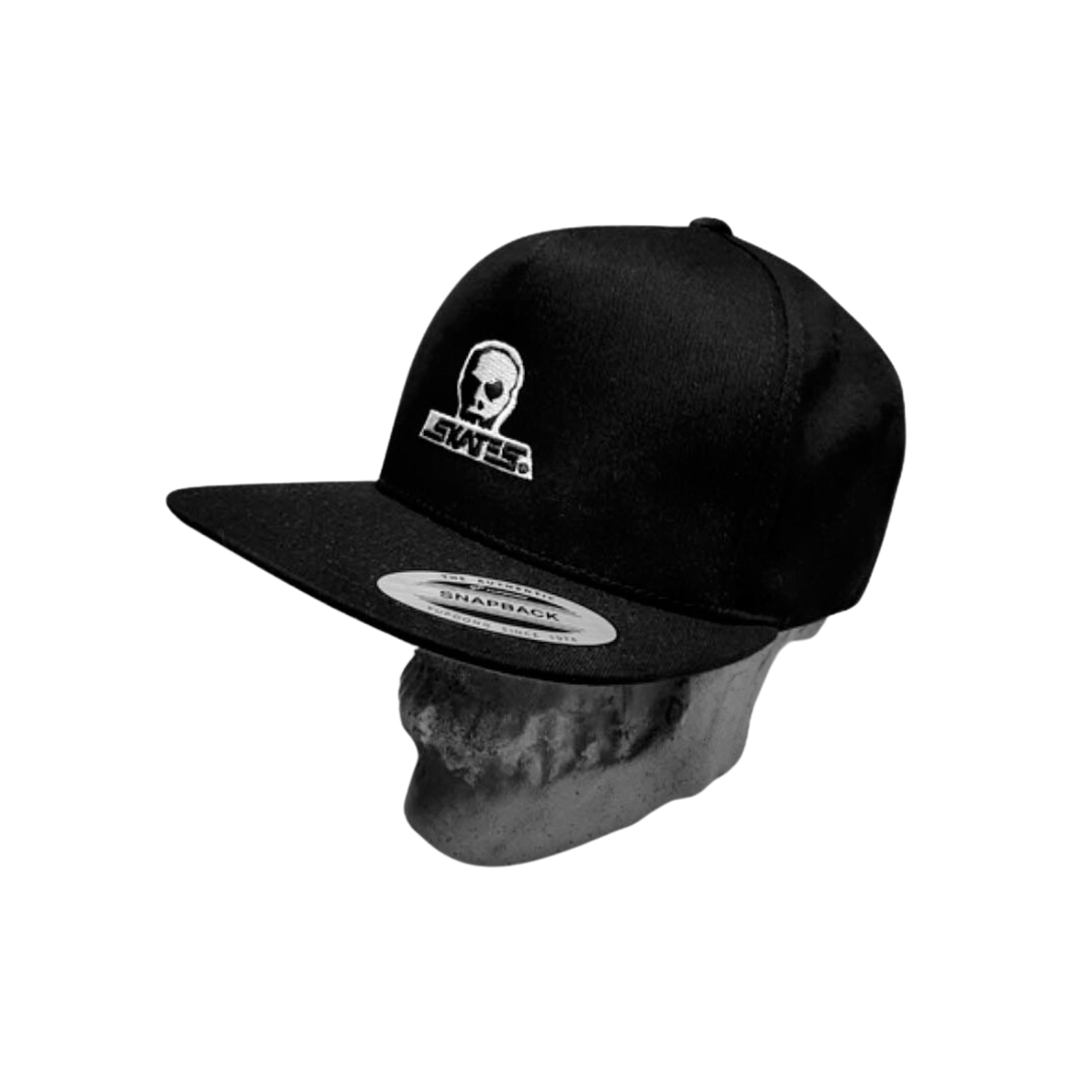 SKULL SNAPBACK LOGO EMB FULL BLACK - Industry Skate & Snow