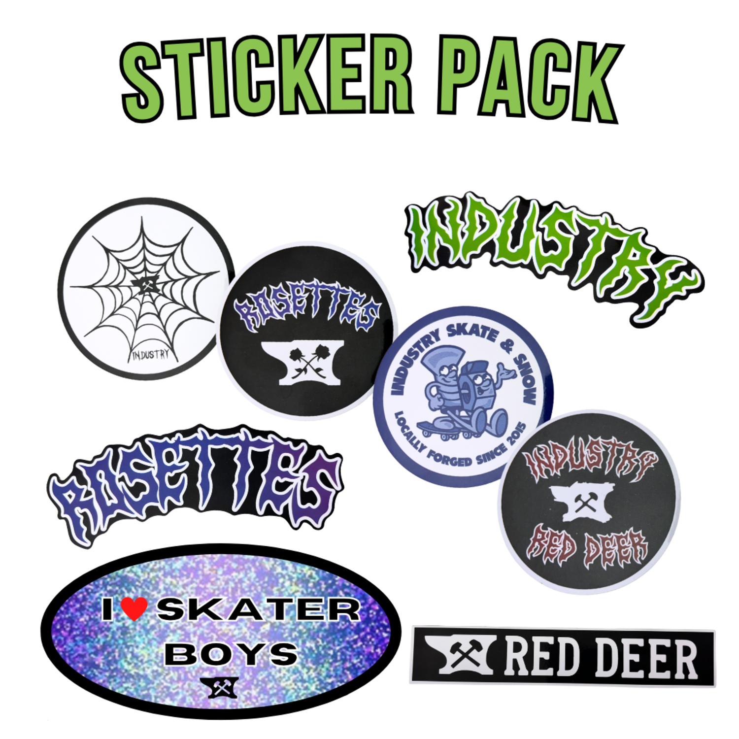 INDUSTRY STICKER PACK - Industry Skate & Snow
