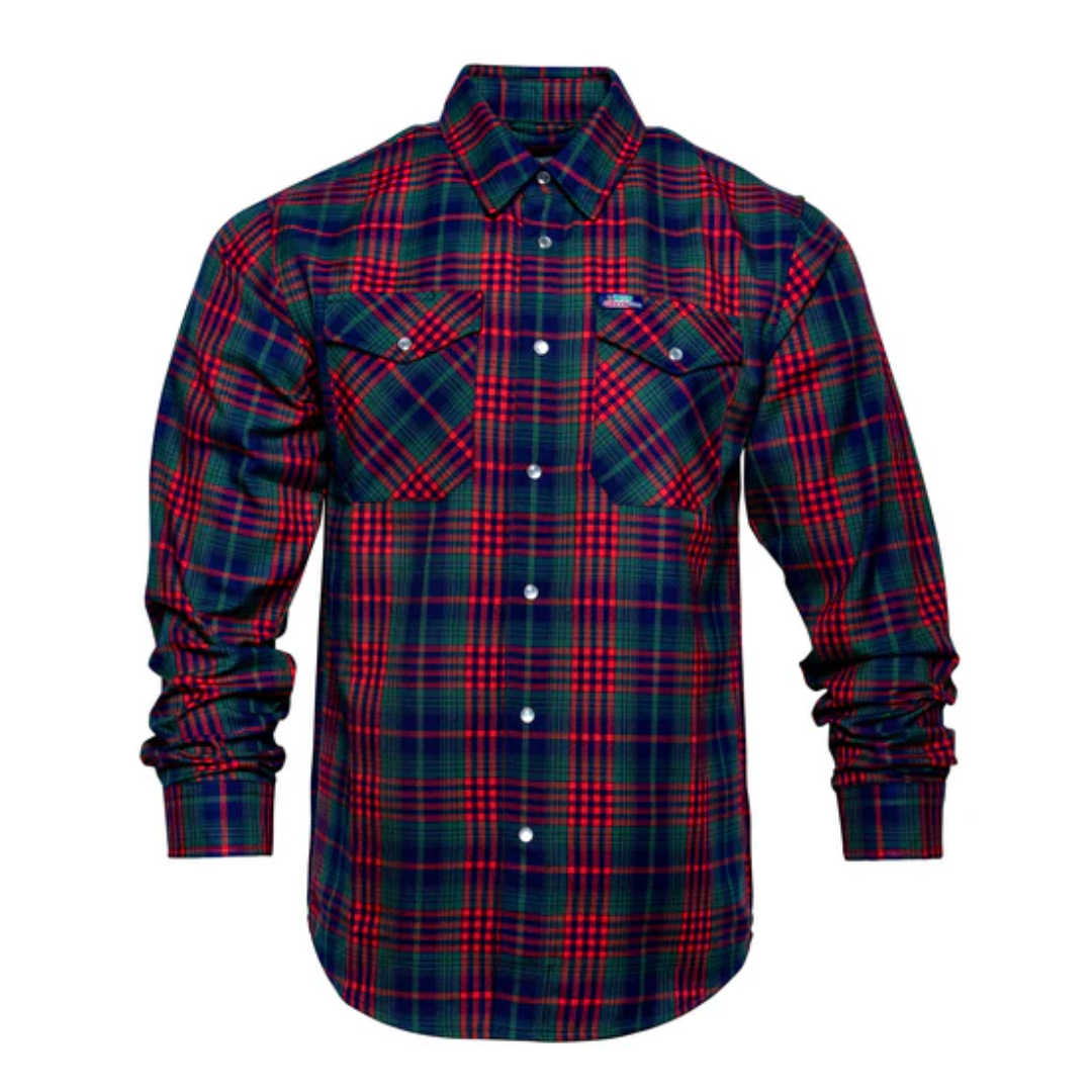 DIXXON 2024 RED GREEN FLANNEL MENS - Industry Skate & Snow