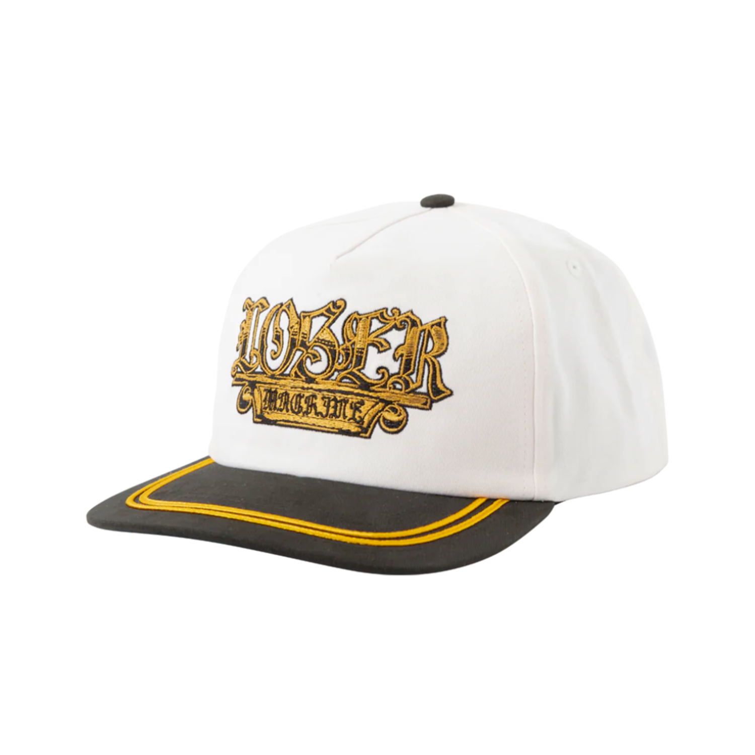 Loser Machine PLAQUE SNAPBACK WHITE/BLACK - Industry Skate & Snow