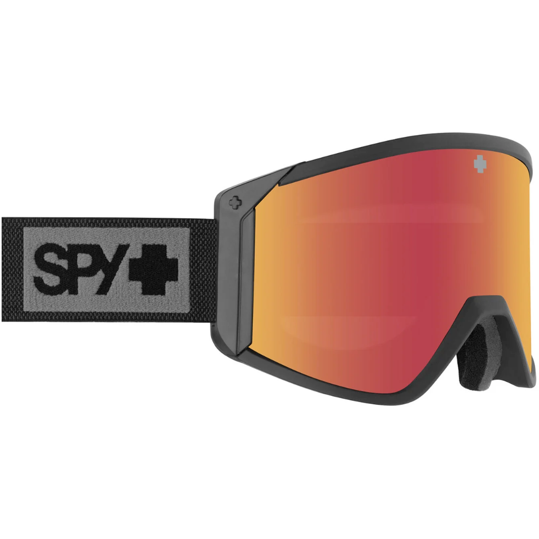SPY RAIDER MATTE BLACK ML ROSE RED MIRROR - Industry Skate & Snow