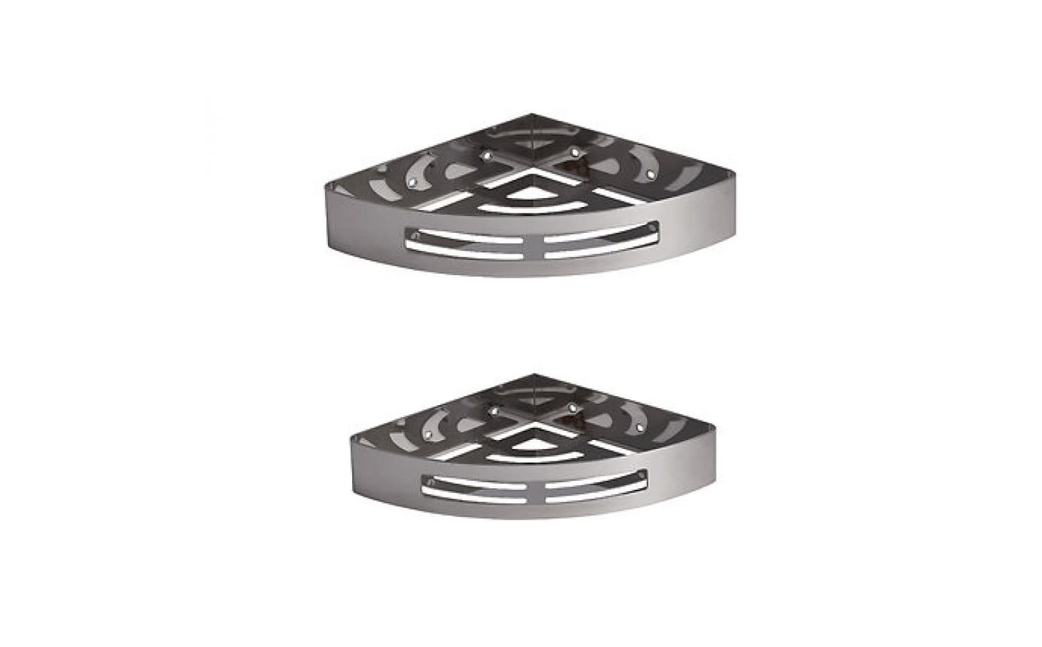 ENSEMBLE 2 TABLETTE EN COIN AUSTRAL CHROME - Léopold Bouchard