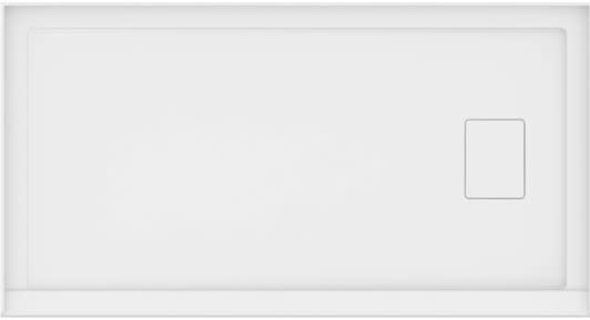 Base de douche r en alcove drain a droite avec cache-drain magnétique ...