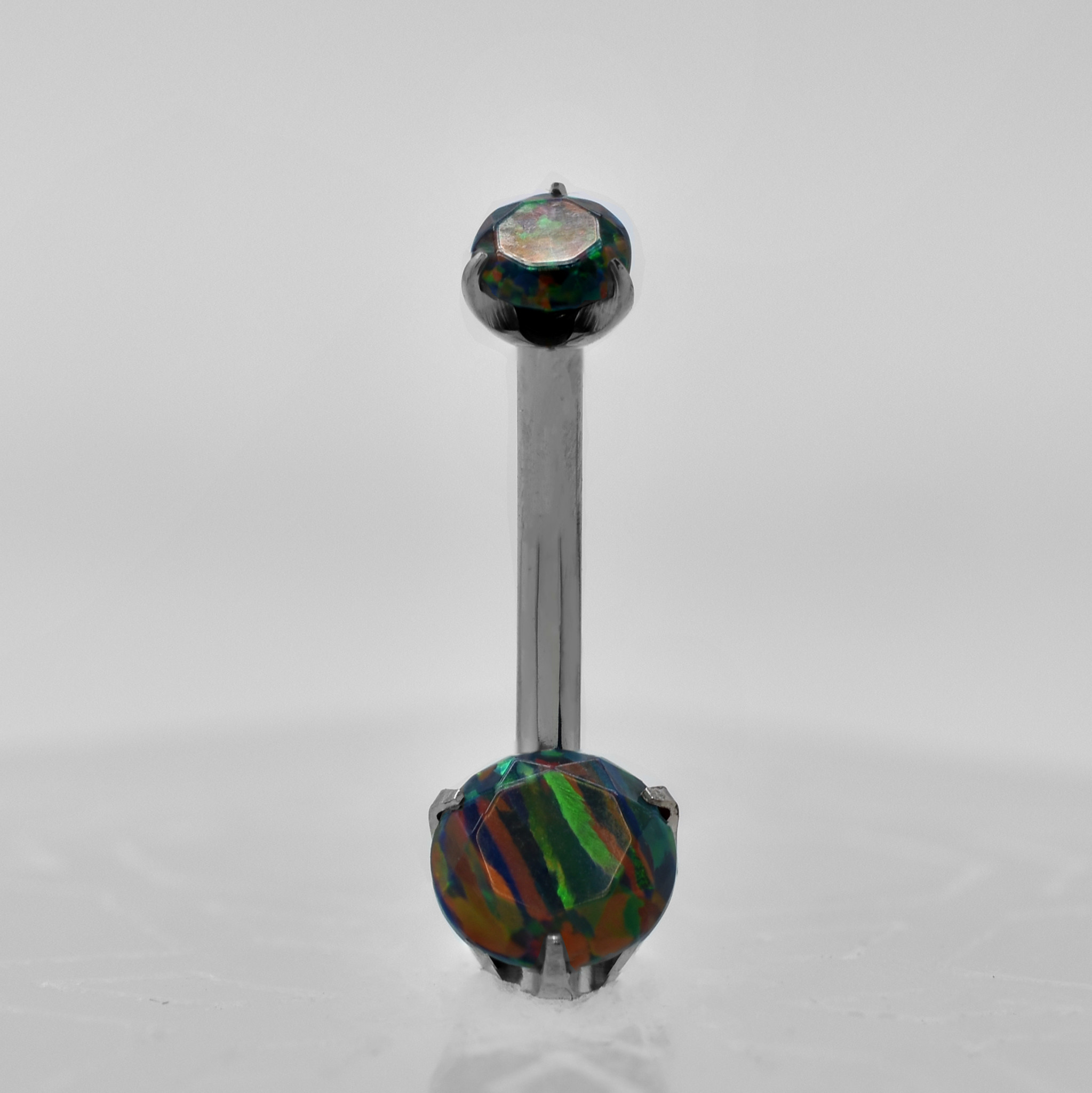 Intrinsic threaded navel curve with 6mm bottom PRONG 14g 3/8” Black ...