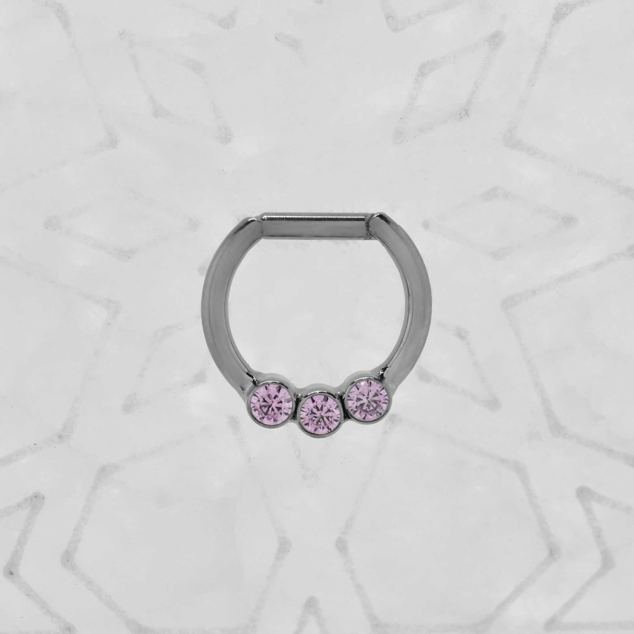 Intrinsic Septum Clicker 3-GEM BEZEL 16g 5/16” Pink CZ - Enigma ...