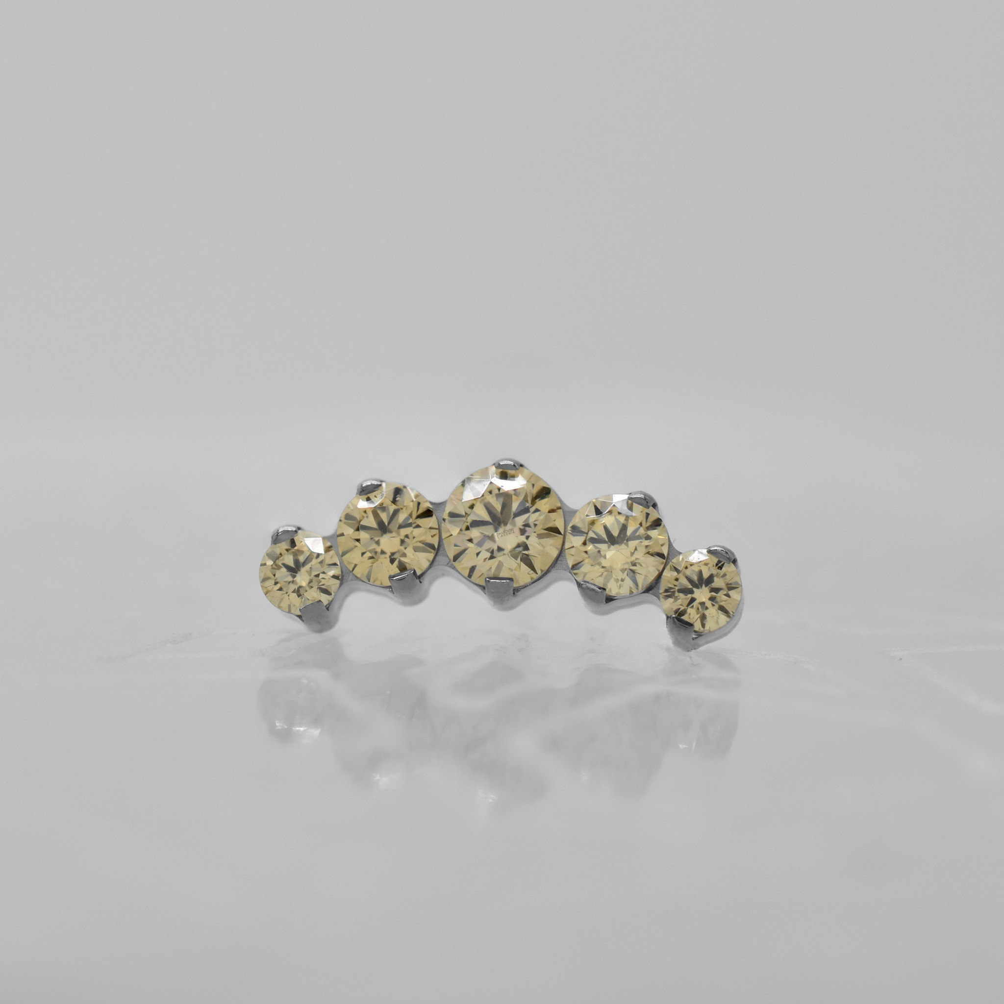 IS Threadless 5 Gem Arc Cluster Champagne CZ Prium FCCZ - Enigma ...