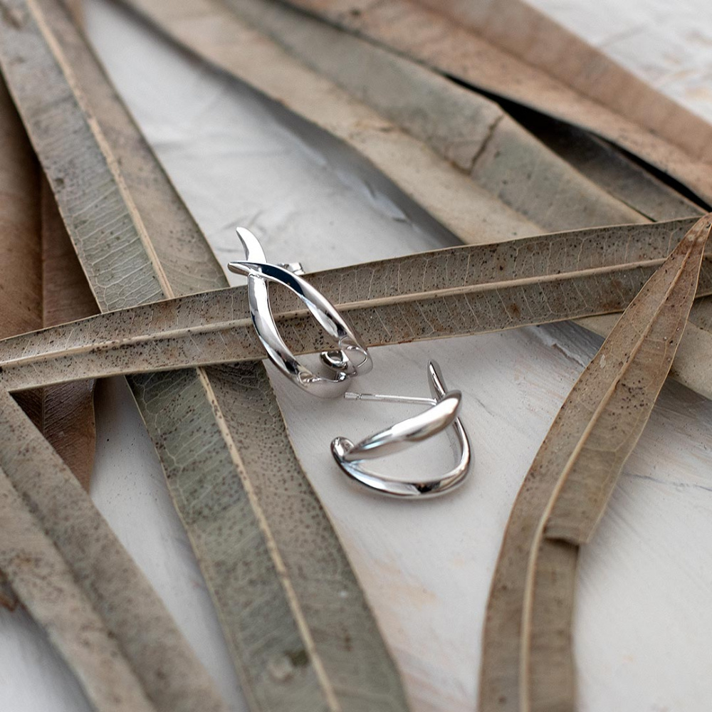 Entwine Twine Twist Hoop Earrings - Expressions Jewelers