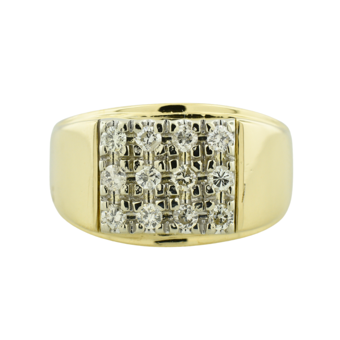 Estate 14K Diamond Grid Ring - Expressions Jewelers