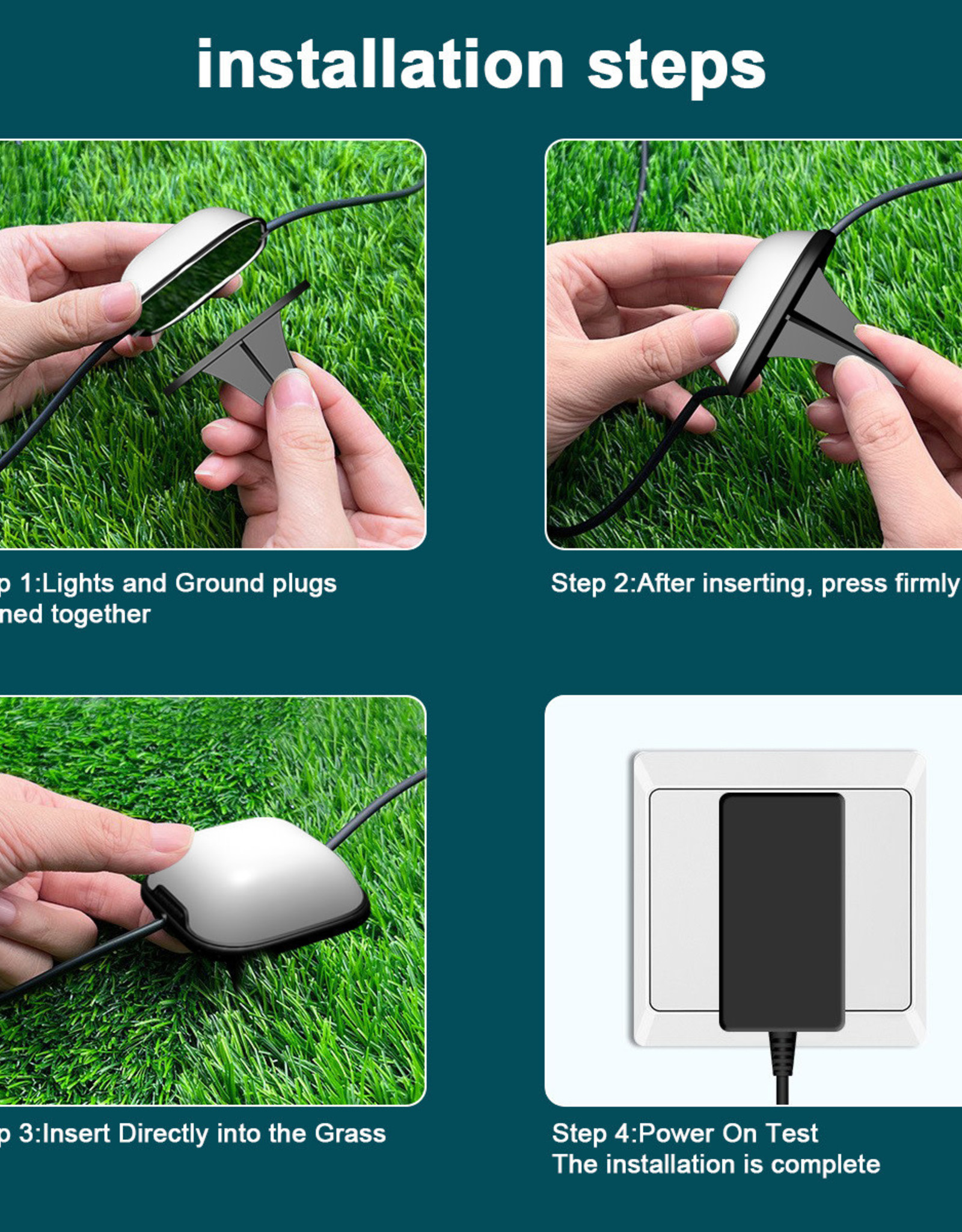 Color Way LED Ground Light MAGIC RGB-IC -33FT - G&G Bermuda