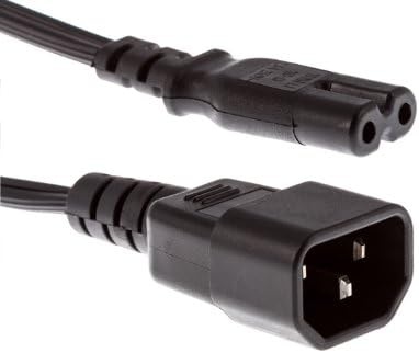 Power Cable C14 Male Plug to IEC C7 Female Socket - Gear & Gadget ...
