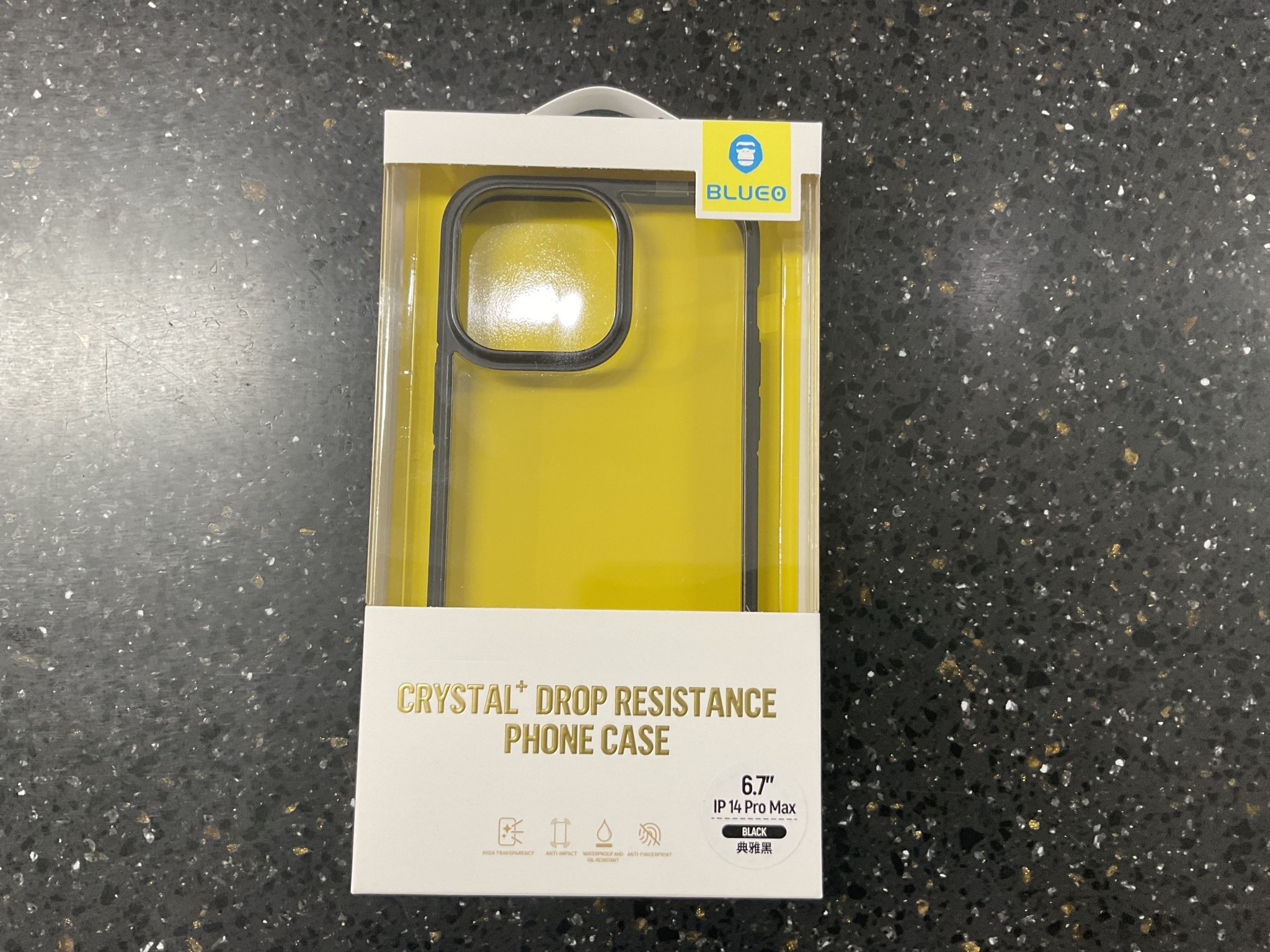 BLUEO APE CLEAR WITH BLACK TRIM IPHONE 14 PRO MAX CRYSTAL DROP ...