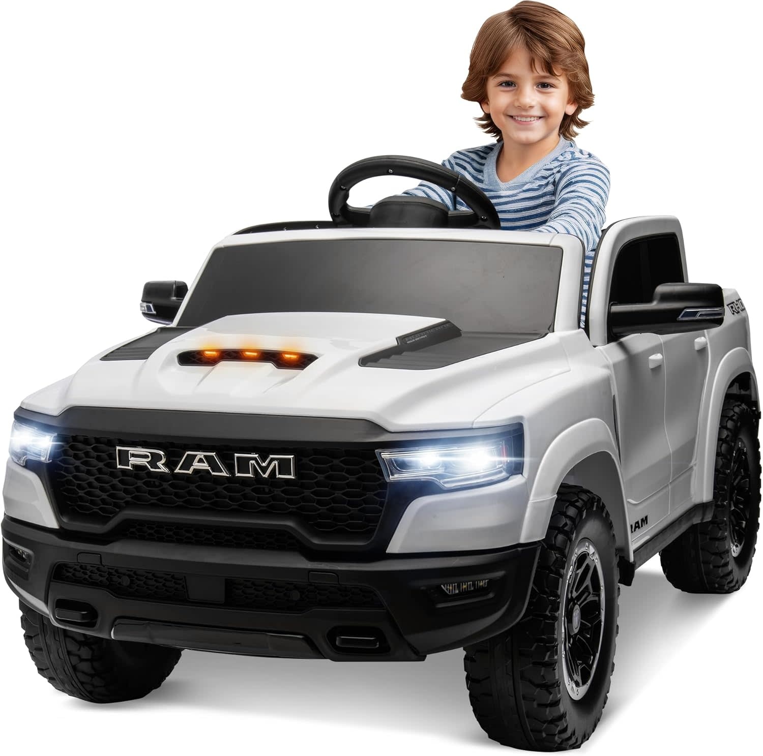 ENYOPRO 12V Ram 1500 Electric Ride On Truck for Kids, Remote Control ...