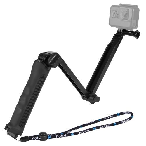PULUZ 3-Way Grip Foldable Tripod Selfie-stick Extension Monopod for ...