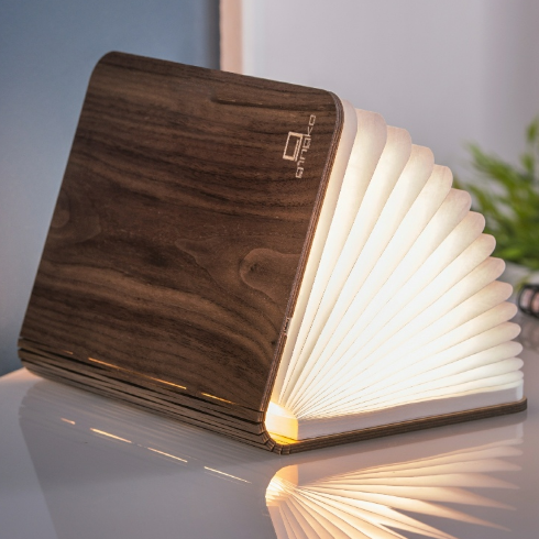 LARGE WALNUT BOOK LIGHT - boréal
