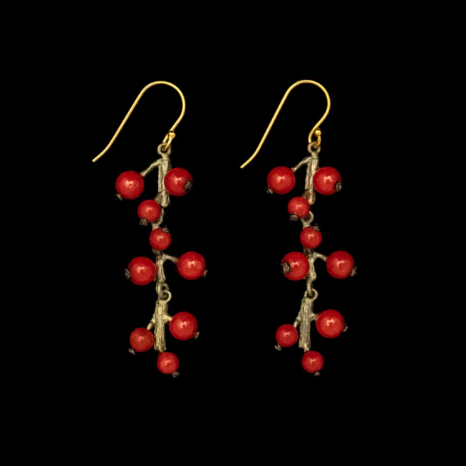 WINTERBERRY LONG WIRE EARRINGS - boréal