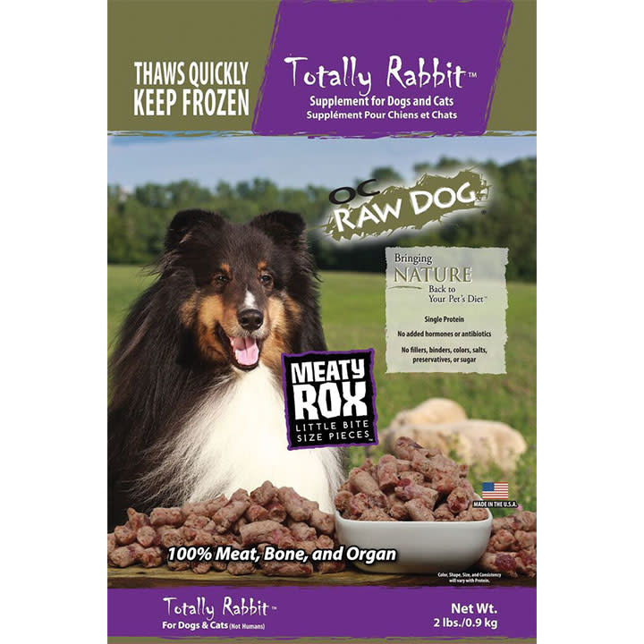 OC Raw Totally Rabbit Meaty Rox 2lb - Everett Pet Nutrition LLC
