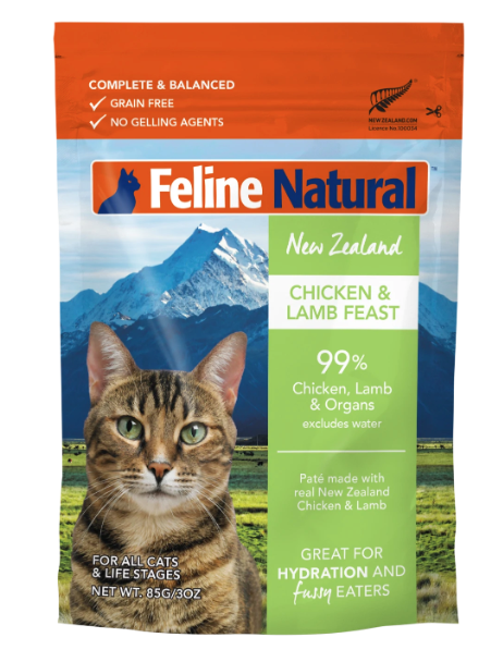 Feline Natural Chicken & Lamb Feast Cat Food 3oz Pouch - Everett Pet ...