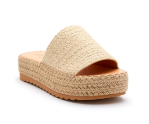 Braided Straw Flatform Straw Slide Sandals - Del Mar - Miss Monroe Boutique
