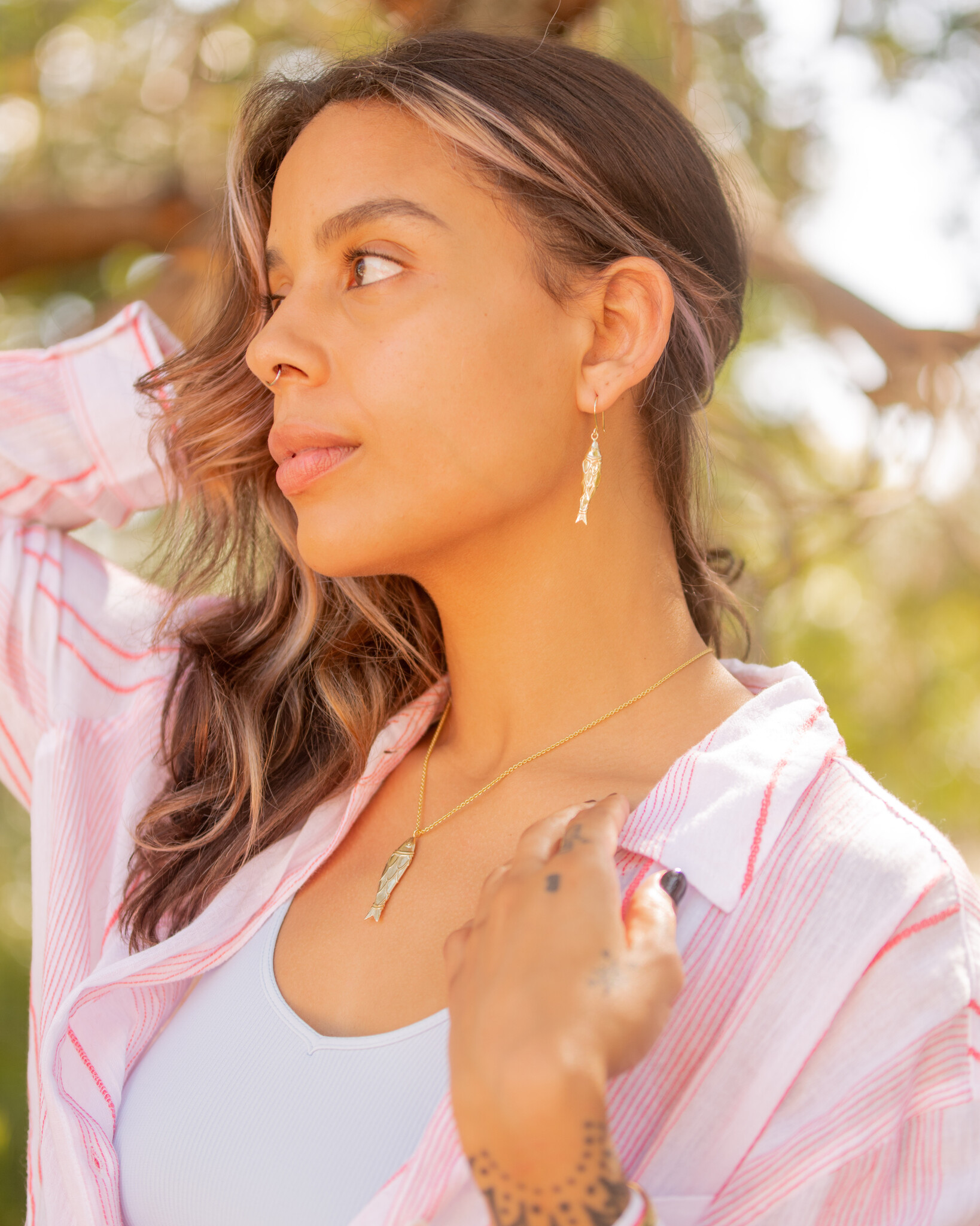 Sally Fish - Brass Necklace by Ink & Alloy - Miss Monroe Boutique