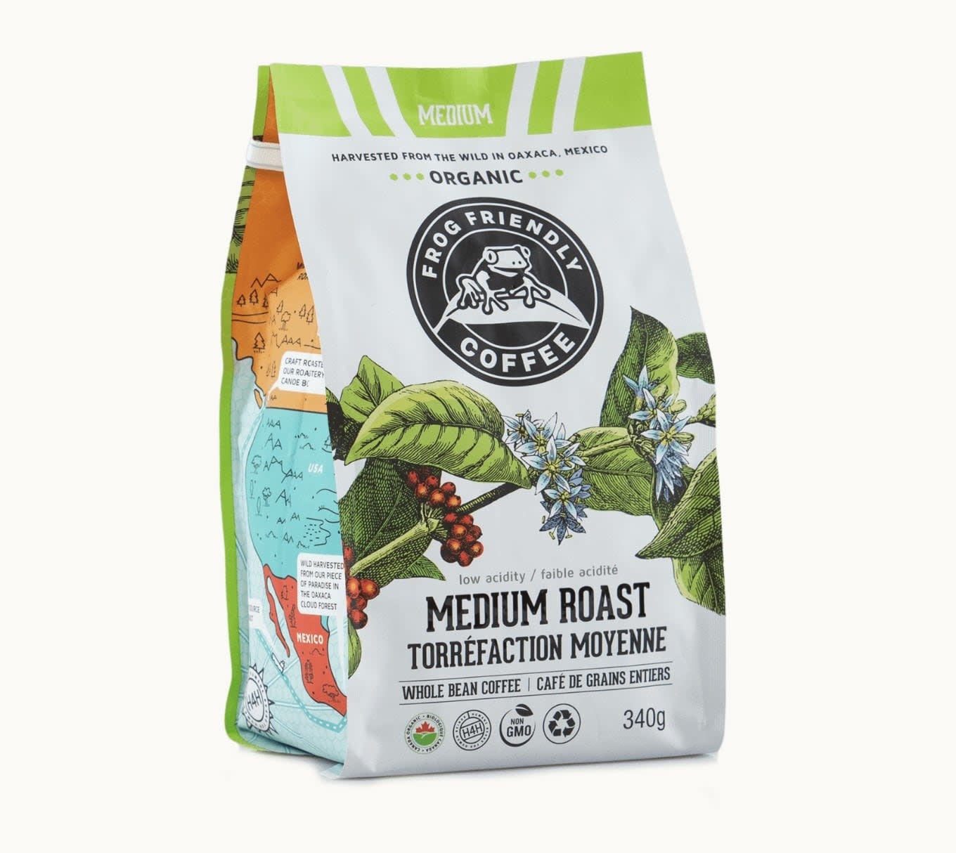 LEAPING FROG FROG Organic Coffee Beans Medium 340g - Kitchen Therapy