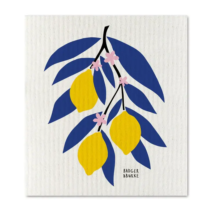 BADGER & BURKE BADGER & BURKE - Lemon Branch Sponge Cloth - Kitchen Therapy