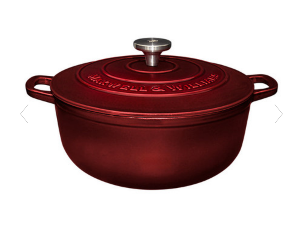 MAXWELL WILLIAMS Cast Iron Casserole Dish 6.2L - Merlot - Kitchen Therapy