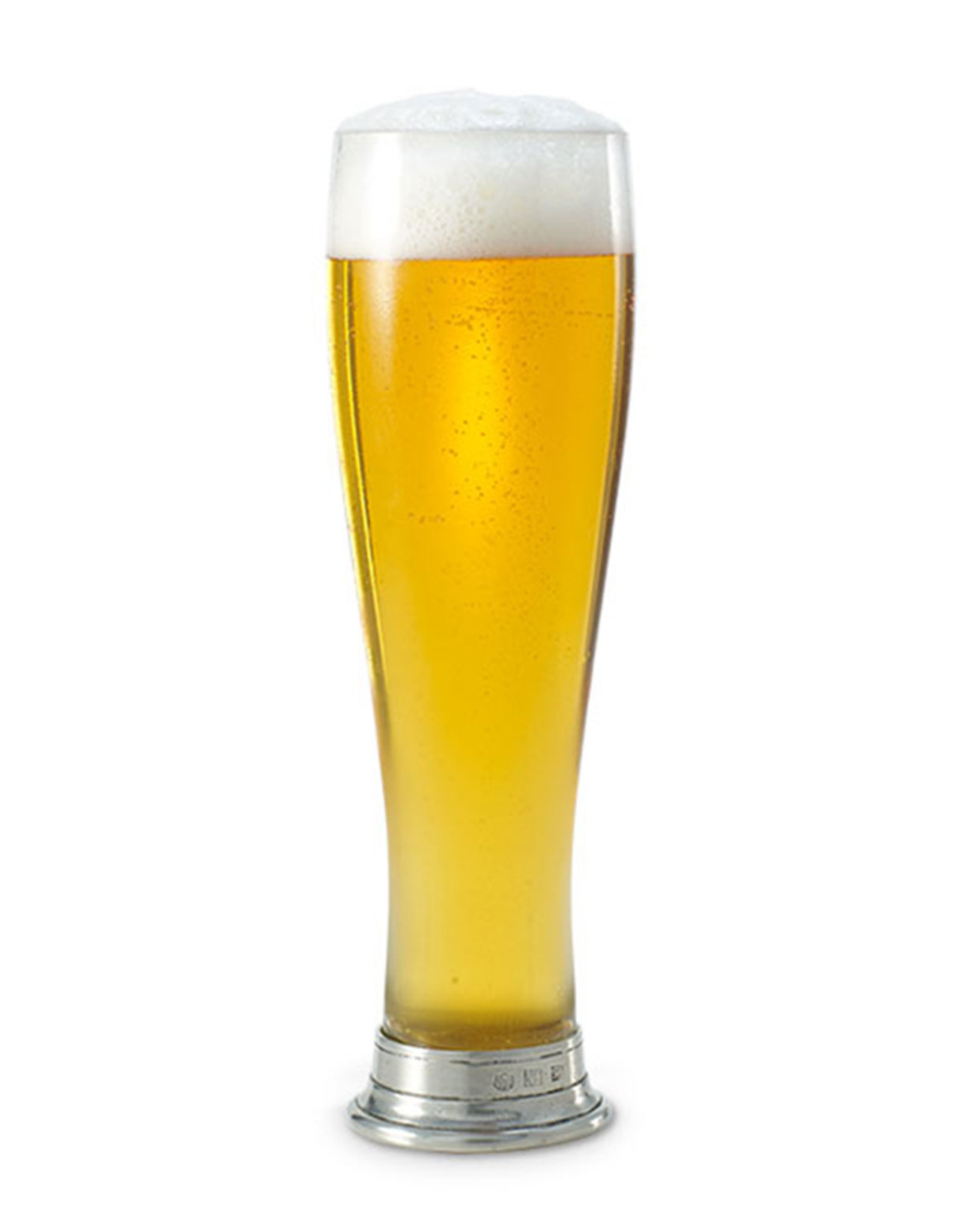 Pilsner Glass W Italian Pewter Base The Collectors House