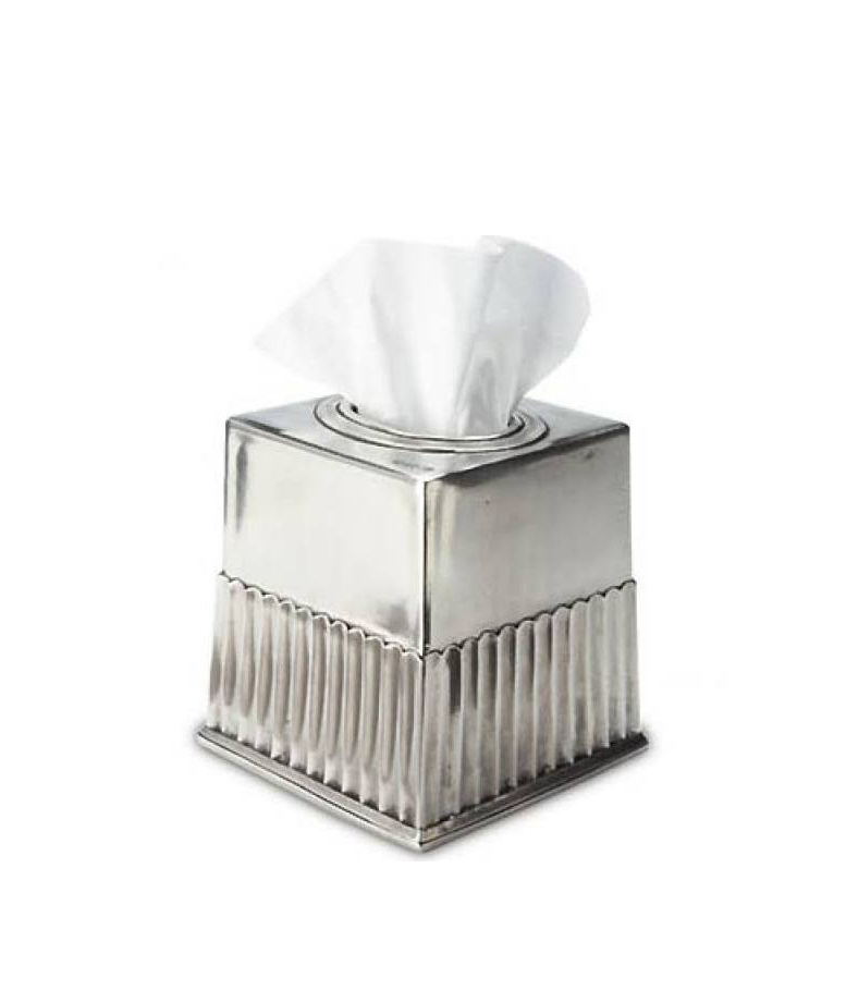 Impero Pewter Tissue Box - The Collector's House