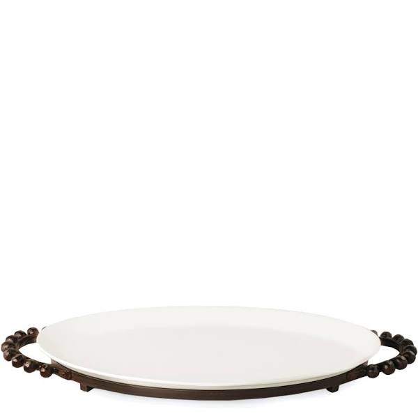 Padua Platter w/ White Ceramic Tray - The Collector's House