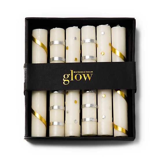 Mini Dinner Candles Gold & Silver, Set of 6 - Avondale Gift Boutique