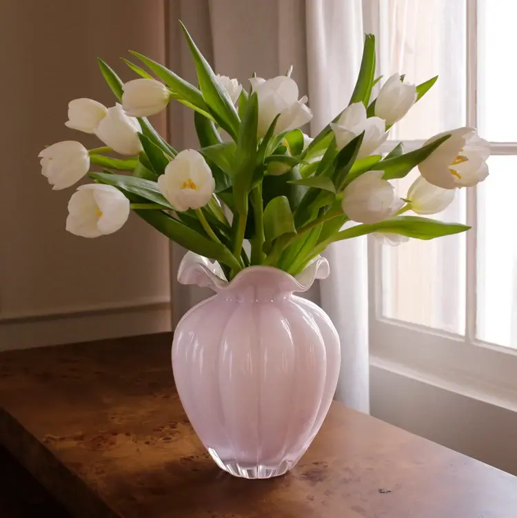 GLASS Vento Large Vase (Cream) - Avondale Gift Boutique