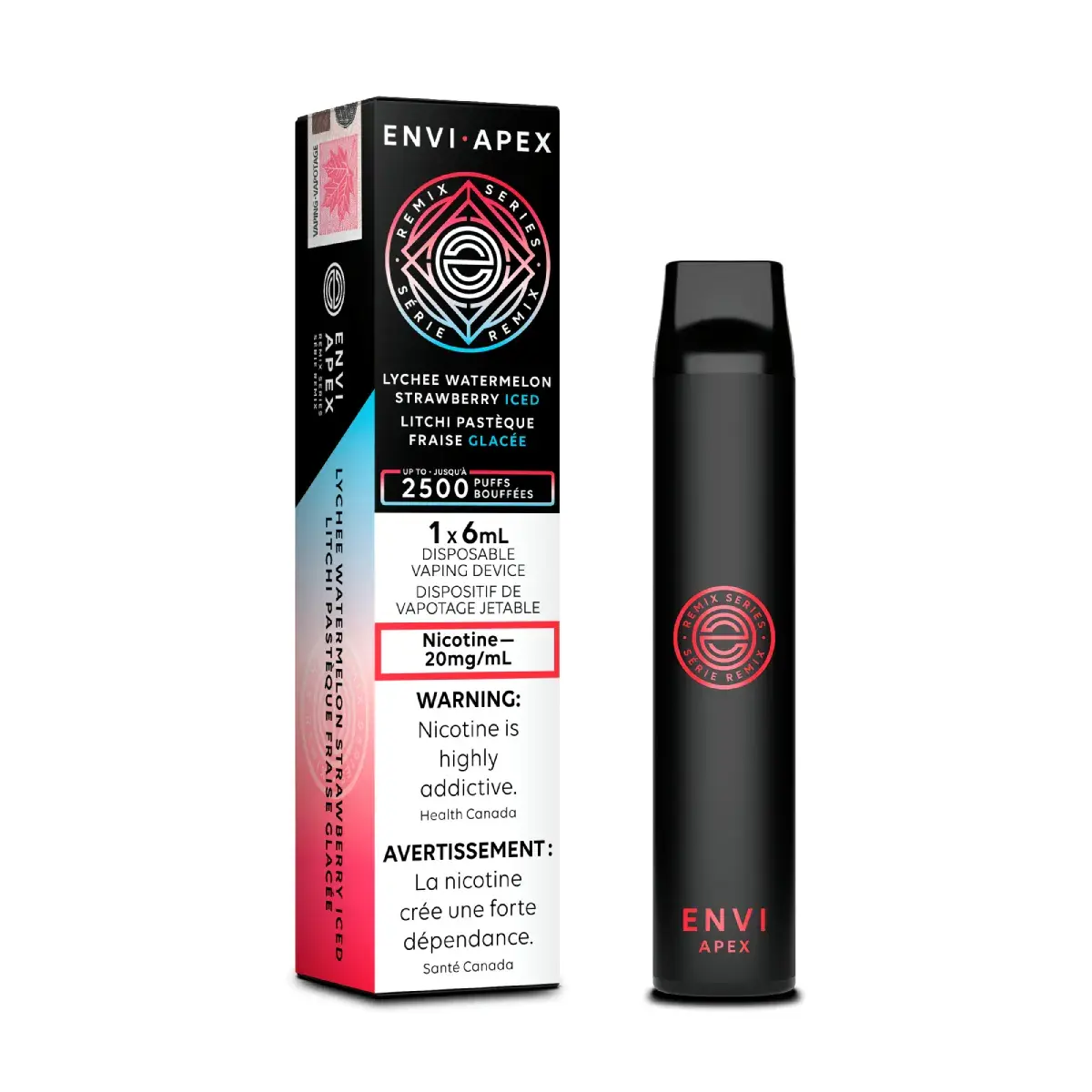 Envi Apex 2500 Puff Disposable (single) Lychee Watermelon Strawberry ...