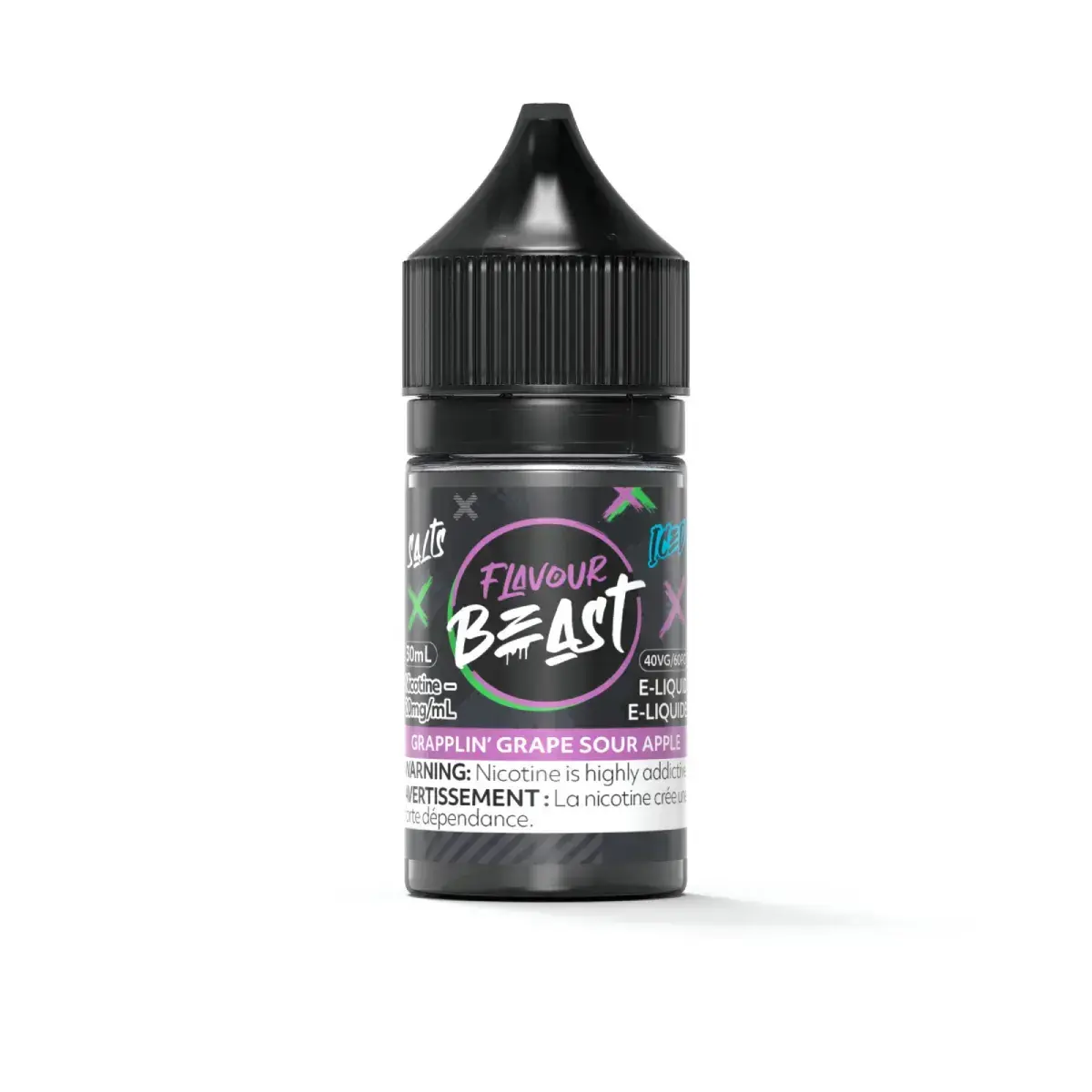 Flavour Beast Salt - Grapplin' Grape Sour Apple Iced (ONTARIO) - Vaporwave