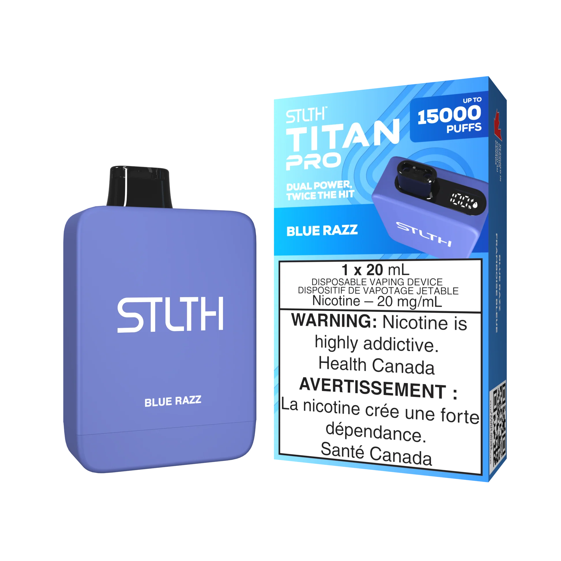 STLTH TITAN PRO 15,000 Puff Disposable (single) Blue Razz (ONTARIO ...