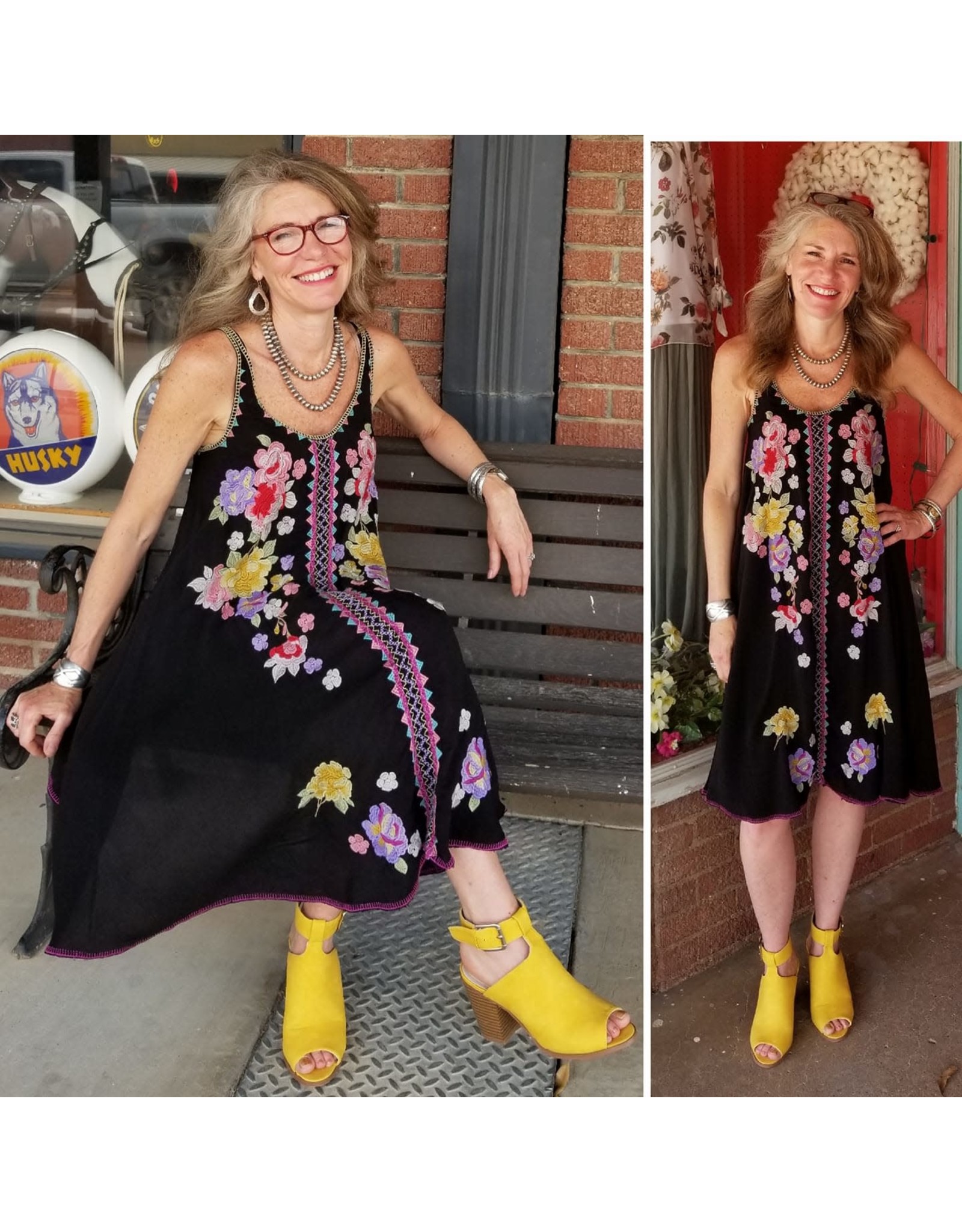 Johnny Was Black Peta Dress (Slip) - Blanton-Caldwell