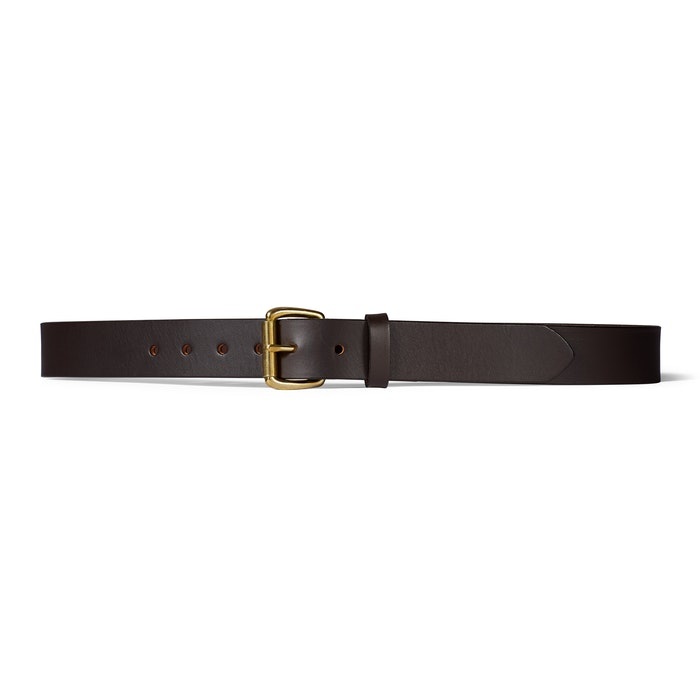 Filson 1-1/4 Bridle Leather Belt Brown Brass Buckle - Blanton-Caldwell