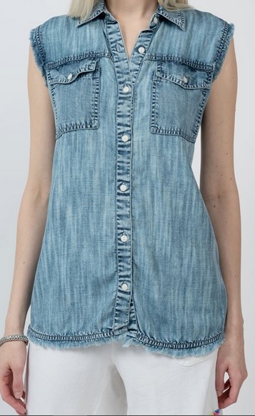 Sister Mary Alys Denim Top - Blanton-Caldwell