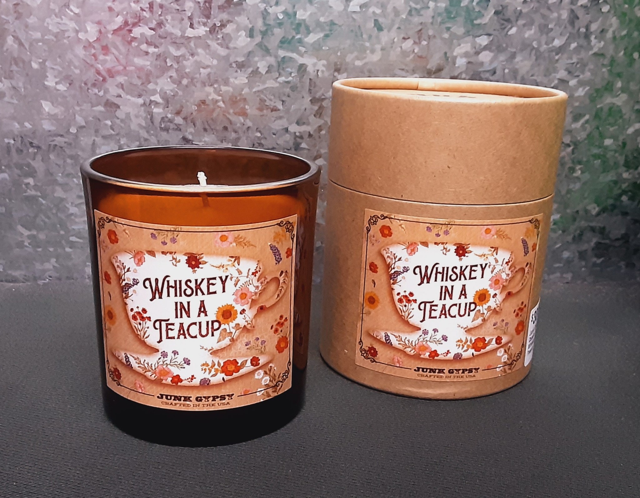 Junk Gypsy Soy Candle 8 oz - Whiskey in a Teacup - Blanton-Caldwell