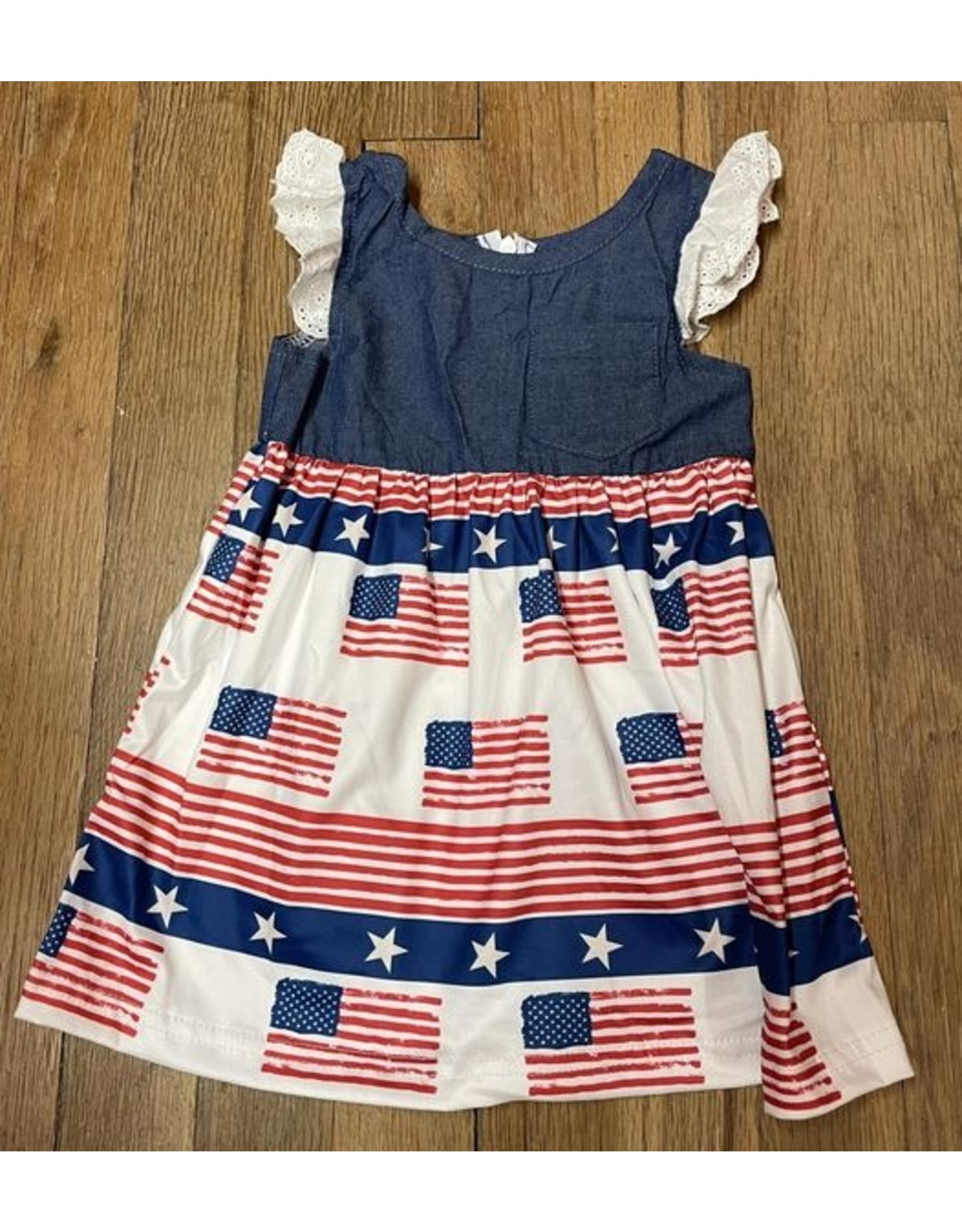 Denim Flag Patriotic Dress - Blanton-Caldwell