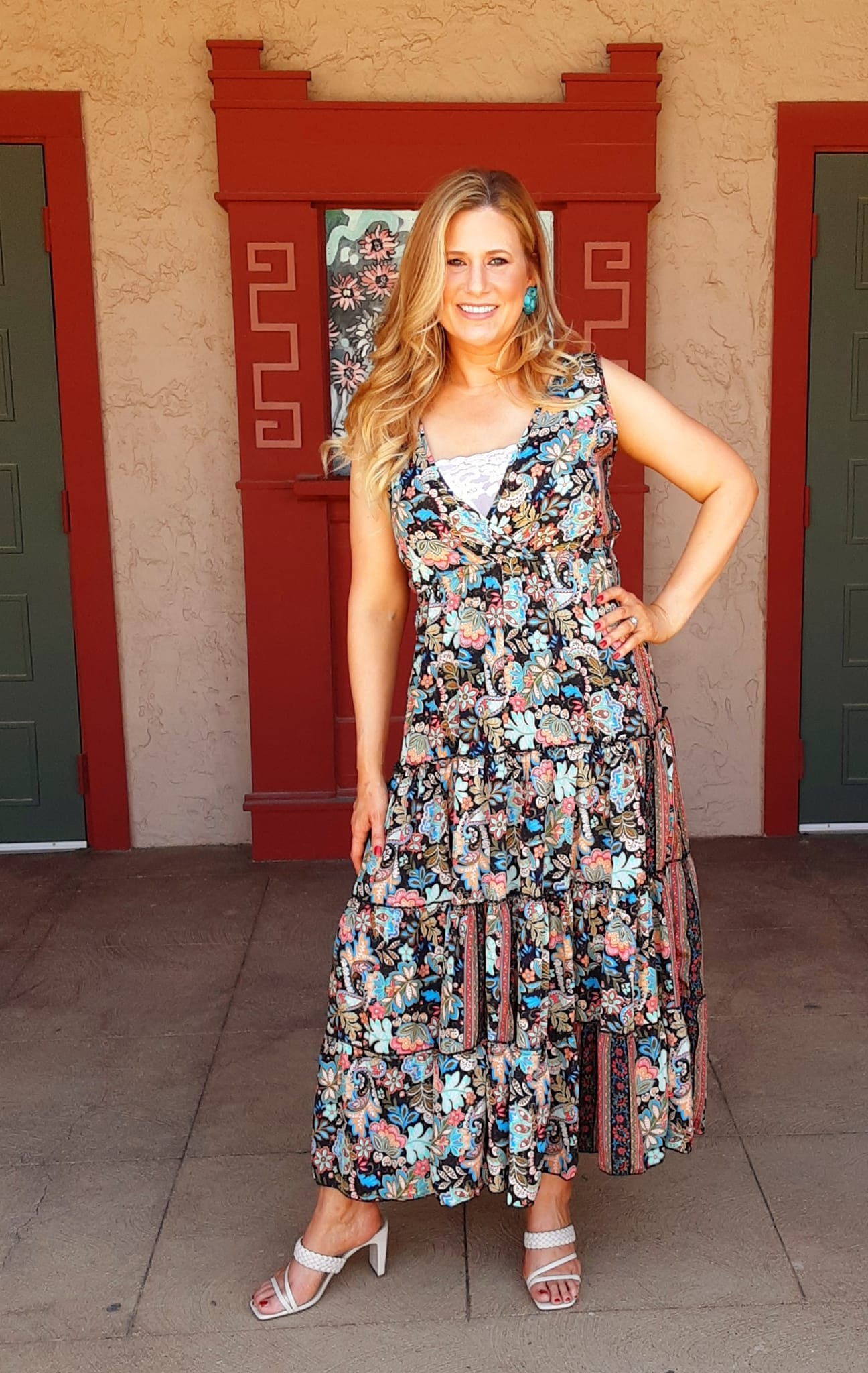 Amanda Front/Back V-Neck Maxi Dress - Blanton-Caldwell