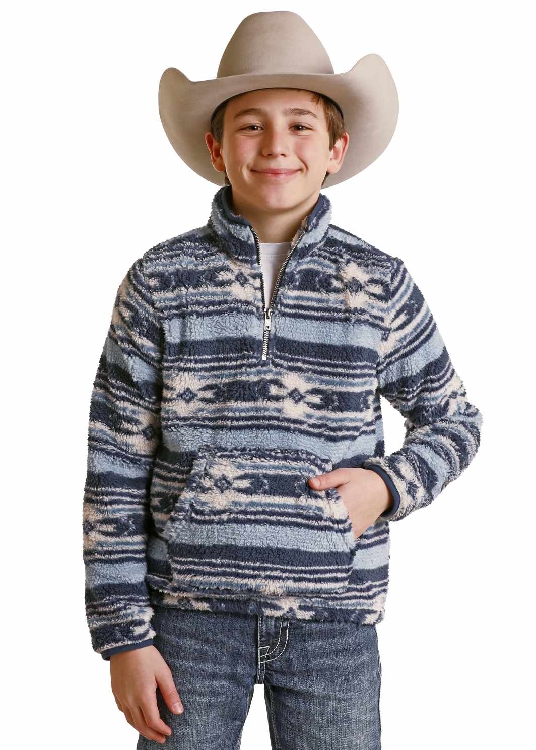 Rock & Roll Boys Printed Plush 1/4 Zip - Blanton-Caldwell