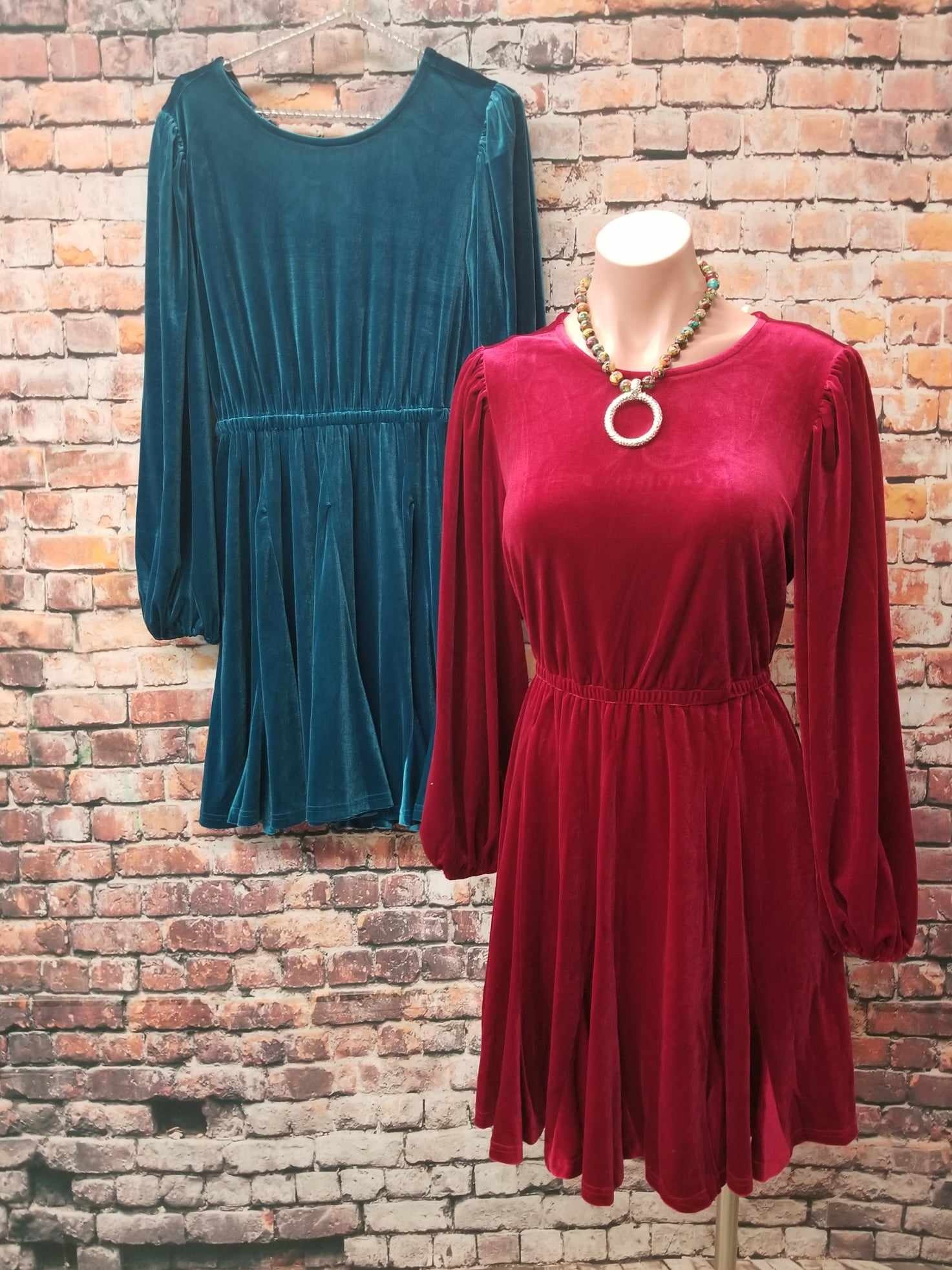 Greer Velvet Swing Dress - Blanton-Caldwell