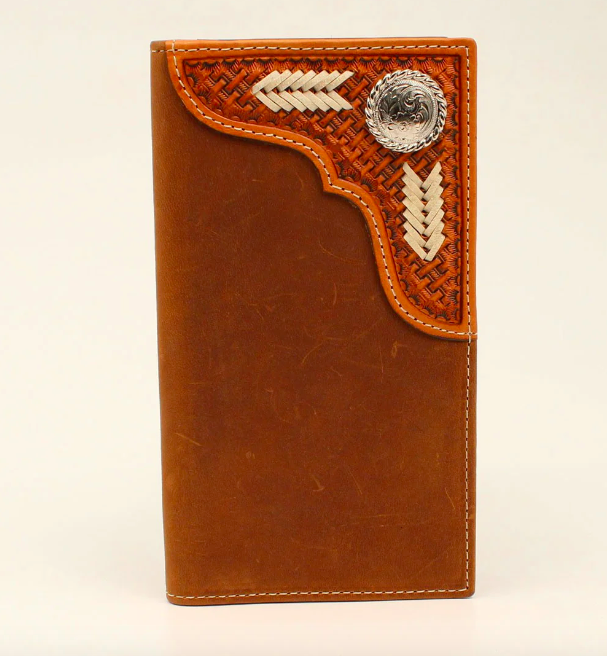 Nocona Rodeo Basket Weave Corner Oval Wallet - Blanton-Caldwell