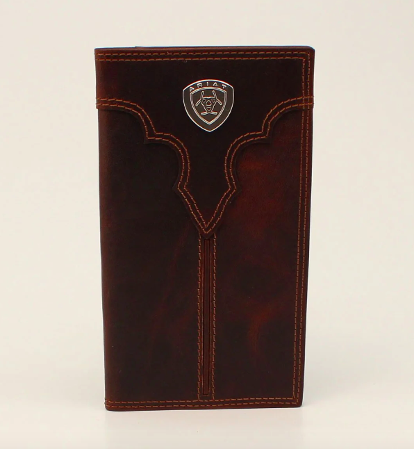 Ariat Center Bump Shield Brown Rodeo Wallet - Blanton-Caldwell
