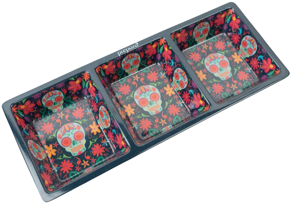 3-Section Tray Day of the Dead - Blanton-Caldwell