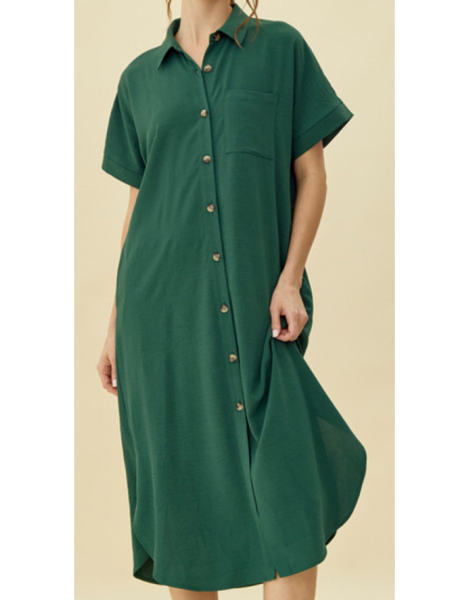 Asha Solid Midi Dress - Blanton-Caldwell